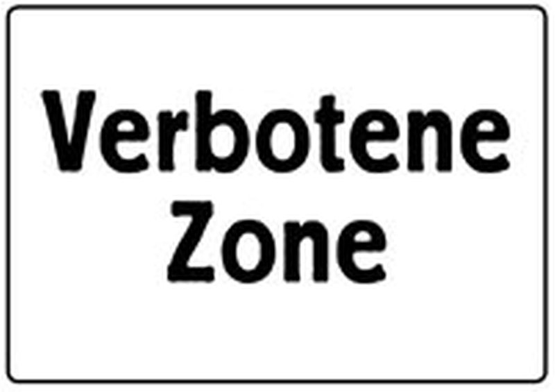 Blechpostkarte Verbotene Zone | Super Schlaue Sprüche | Themenwelten ...